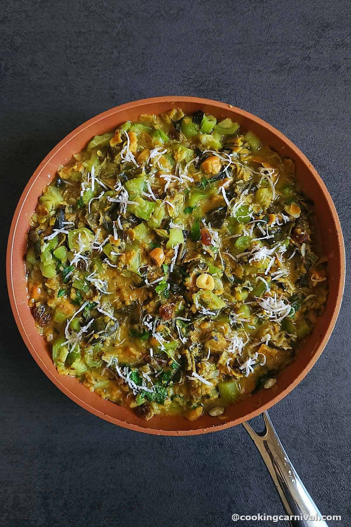 turiya ridge gourd with patra sabzi 400 gm all on turiya patra is a ...